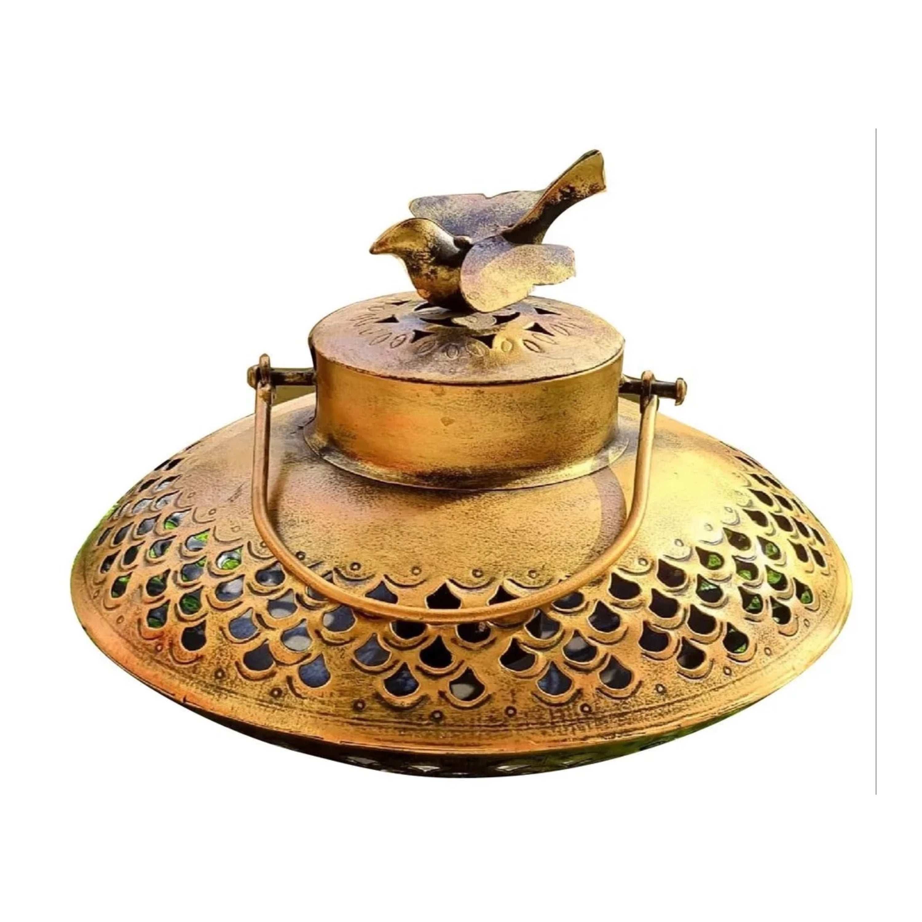 Brass Finish Iron Light Diffuser – Bird Round Iron Diffuser | Elegant ...